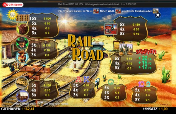 Spiele Railroad online bei Rizk Slots
